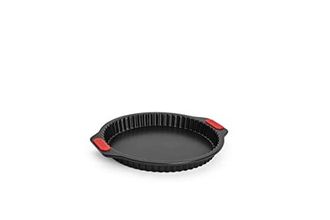 Woll Bakeware Quiche- und Tarteform Ø 26 cm, mit herausnehmbarem Boden und hitzebeständigen Silikongriffen bis 230°C, PFAS-frei, zweilagige Antihaftbeschic