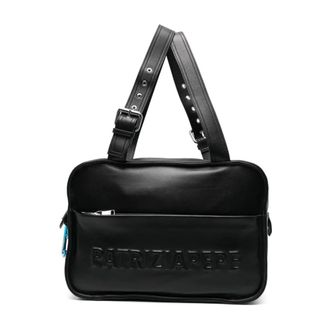 Patrizia Pepe Schultertasche aus Kalbsleder - - Bags - Damen - Schwarzk - ONE SIZE
