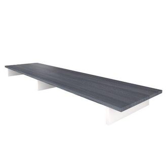 Vladon Support de TV Game, Support de Moniteur surélevé, Blanc Mat/avola-Anthracite (138,5 x 9,5 x 34,5 cm)
