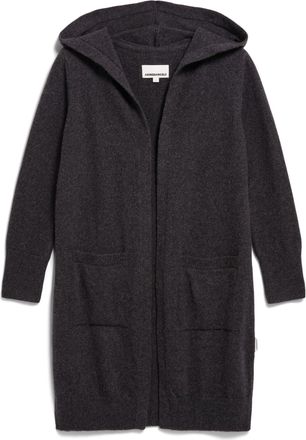Armedangels Damen Strickjacke Relaxed Fit aus Bio-Woll Mix WARMAA Relaxed Fit Steel Melange
