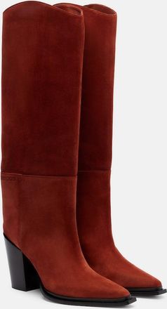 Jimmy Choo London Stiefel Cece 80 aus Veloursleder