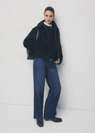 Mango Jean large de grossesse bleu fonc&eacute; - Femme - 34 - MANGO