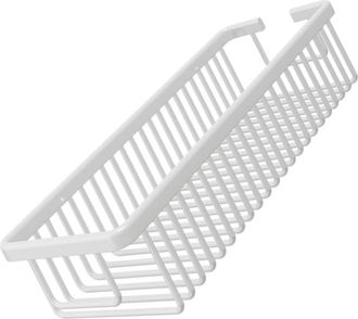 BESPORTBLE Lochendes Aluminium Wandregal Badezimmer Aufbewahrungskorb 30cm Wei&szlig; Wandmontiert F&uuml;r K&uuml;che Und Wohnzimmer Praktischer Ablagekorb Ohne Wandbesch&auml;digun