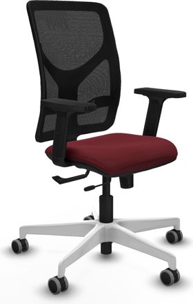 Piqueras y Crespo Stuhl f&uuml;r Telearbeit mit 2D-Armlehnen, h&ouml;henverstellbare Lendenwirbelst&uuml;tze, ausgestattet mit Syncro/Traslack und Schneidschaum, mit Rollen von 65 mm,