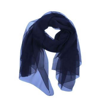 Alberta Ferretti Femme, Accessoires, Bleu, Taille: ONE Size Foulard en mousseline de soie