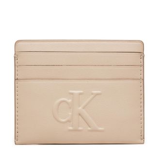 Calvin Klein Jeans Kreditkartenetui Calvin Klein Jeans Sculpted Cardcase K60K612747 Beige