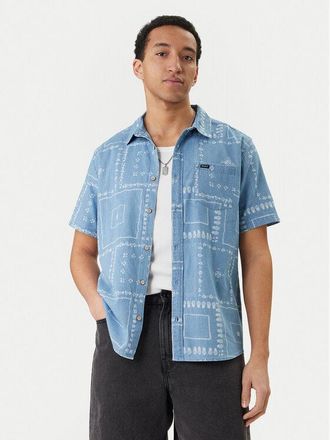 Rvca Hemd Frame Chambray AVYWT00507 Himmelblau Regular Fit