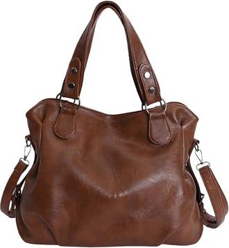 Generic Sac &agrave; bandouli&egrave;re en polyur&eacute;thane pour femme - Automne et hiver - Grande capacit&eacute; - Pour voyage, shopping, usage quotidien, marron, 320.00x280.00x250.