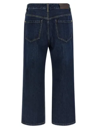 Brunello Cucinelli Stone-Washed Denim Jeans - Navy