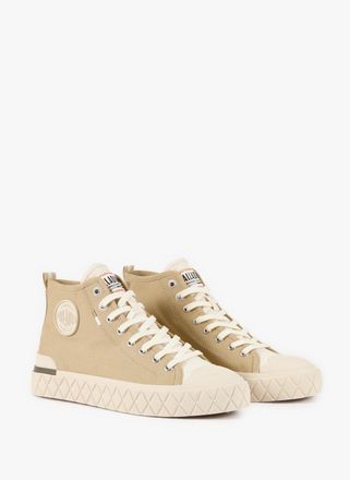 Palladium Baskets montantes compens&eacute;es en coton m&eacute;lang&eacute;