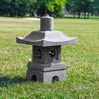Wanda Collection Lanterne de jardin japonais en pierre de lave 55cm