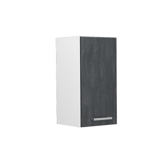 Vicco Hängeschrank R-Line, hängender Küchenschrank, Schwarz Beton/Weiß, 30 cm