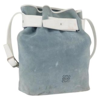 Loewe Pre-owned Wildleder-Umh&auml;ngetasche - - Pre-owned - Damen - Blau - ONE SIZE