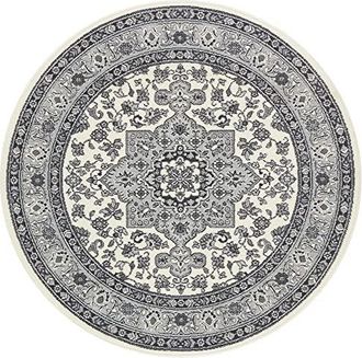 Nouristan Hanse Home Nouristan Mirkan Orient Teppich Rund - Wohnzimmerteppich Orientalisch Kurzflor Vintage Orientalischer Teppich f&uuml;r Esszimmer, Wohnzimmer, Sc