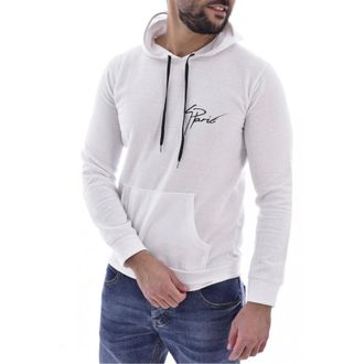 Goldenim Paris Homme, Sweatshirts et sweats &agrave; capuche, Blanc, Taille: XL Sweat logo en coton