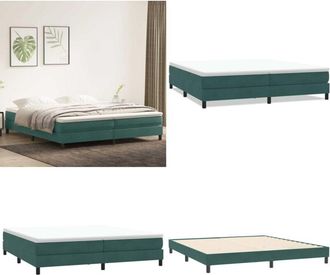 vidaXL vidaXL Boxspringbett ohne Matratze Dunkelgrün 200x210 cm Samt