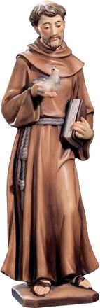 Dolfi Heiligenfigur Heiliger Franziskus H 15 cm Franz von Assisi Holzfigur Holzstatue Statue aus Ahornholz