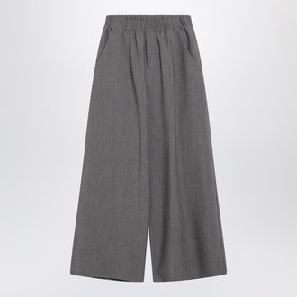 Douuod Oversize-Hose in Grau mit Chrysanthemenmuster