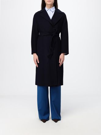 Max Mara Langer Bademantel-Mantel aus Wolle und Kaschmir mit Tailleng&uuml;rtel