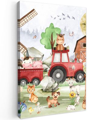 MuchoWow &copy; Leinwand Gro&szlig; 80x120 cm XXL Deko Schlafzimmer Aesthetic Leinwandbilder Wohnzimmer Gem&auml;lde Foto Geschenk Living Room Decoration Jugendzimmer - Bauern