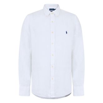 Polo Ralph Lauren Homme, Chemises, Blanc, Taille: XL Chemise en lin coupe personnalis&eacute;e
