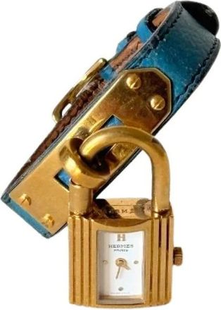 Herm&egrave;s Pre-owned Kelly Watch - Femme - Pre-owned - Bleu - Taille: ONE Size