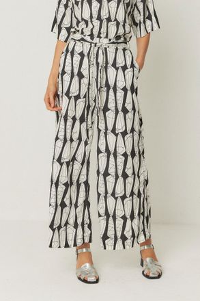 SKFK Damen vegan Hose Dona Schwarz/Wei&Atilde;Y