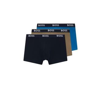 HUGO BOSS Lot de 3 boxers unis en coton m&eacute;lang&eacute;