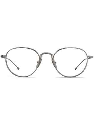 Thom Browne lunettes de vue en titane à monture ronde - Argent