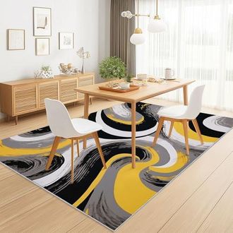 Generic Tapis Imprim&eacute; Moderne Abstrait Vortex pour Salon Chambre D&eacute;coration de la Maison - Multicolore Flanelle Antid&eacute;rapante Tapis Salon de Sol paillasson 14