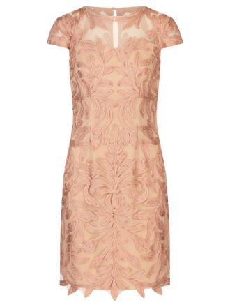 Apart Fashion APART Cocktailkleid aufwendig bestricktes Meshkleid, Rose, 46