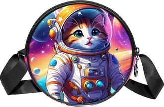 Generic Sac &agrave; bandouli&egrave;re rond pour femme, petit sac &agrave; bandouli&egrave;re avec fermeture &eacute;clair, bretelles r&eacute;glables, style d&eacute;contract&eacute;, pour femmes et filles