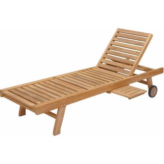 Happy Garden Bain de soleil pliant en teck LOMBOK