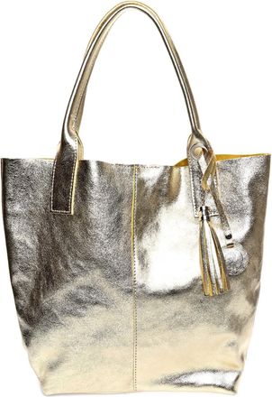 Roberta M Gold Rindsledertasche