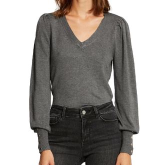 Morgan Damen Pull Col V Manches Fantaisies 212-moteur Pullover, anthrazit, Medium