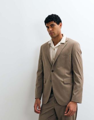 Mango Milan - Blazer de costume densemble ajust&eacute; - Champignon-Marron