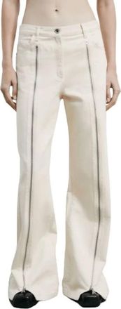 Patrizia Pepe Femme, Pantalons, Blanc, Taille: W26 Bull Wide Pantalons