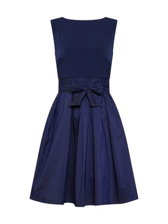 Swing Midikleid Microtaf (1-tlg) Falten