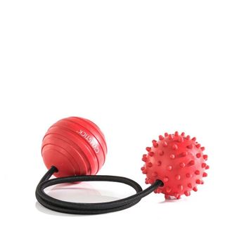 Gymstick Unisex myofascia Fitness Seil Ball X, schwarz/rot, 65 x 6,5 cm
