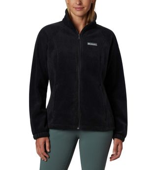 Columbia Damen Benton Springs Full Zip Fleecejacke, Schwarz, Small Petite