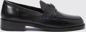 Twinset Penny Loafers aus Glattleder mit Riemen und Metall-Logo