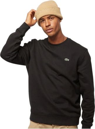 Lacoste SweaT-shirt Sport en molleton de coton m&eacute;lang&eacute; - Homme - Sweatshirts et sweats &agrave; capuche - Noir - Taille: 2XL
