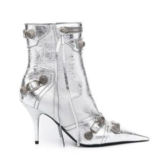 Balenciaga Metallische Stiefeletten mit Stiletto-Absatz - - Shoes - Damen - Grau - 37 EU