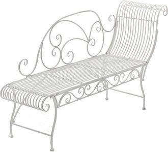 Clp Banc de jardin karma en m&eacute;tal blanc