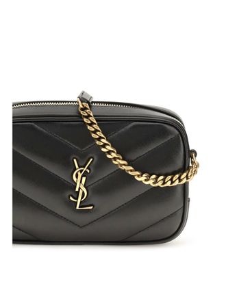 Saint Laurent Womens Shoulder Bag Daytona Black Lamb Leather