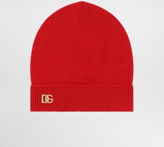 Dolce & Gabbana Strickm&uuml;tze - Frau H&uuml;te Und Handschuhe Rot Onesize