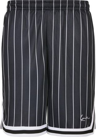 Karl Kani Herren KM-PS011-001-02 Small Signature Pinstripe Mesh Shorts Black, XXL