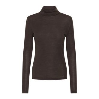 Gestuz GZninia Wool Rollneck - Femme - Tops - Brun - Taille: 36 FR