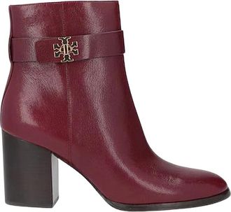 Tory Burch Bottine &agrave; talon Turnlock - Femme - Chaussures - Rouge - Taille: 41 EU