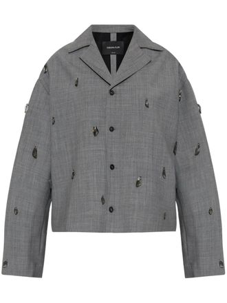 Fabiana Filippi veste à détail perlé - Gris